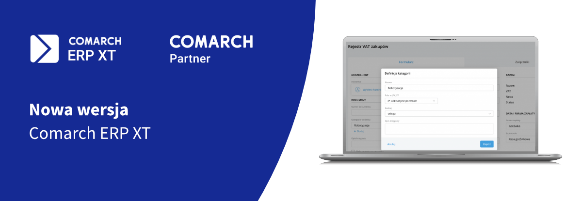 Nowości w programie dla małych firm Comarch ERP XT – obsługa przepisów ...