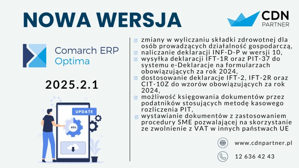 Nowa wersja Comarch ERP Optima 2025.1.1 | Oprogramowanie dla firm ...